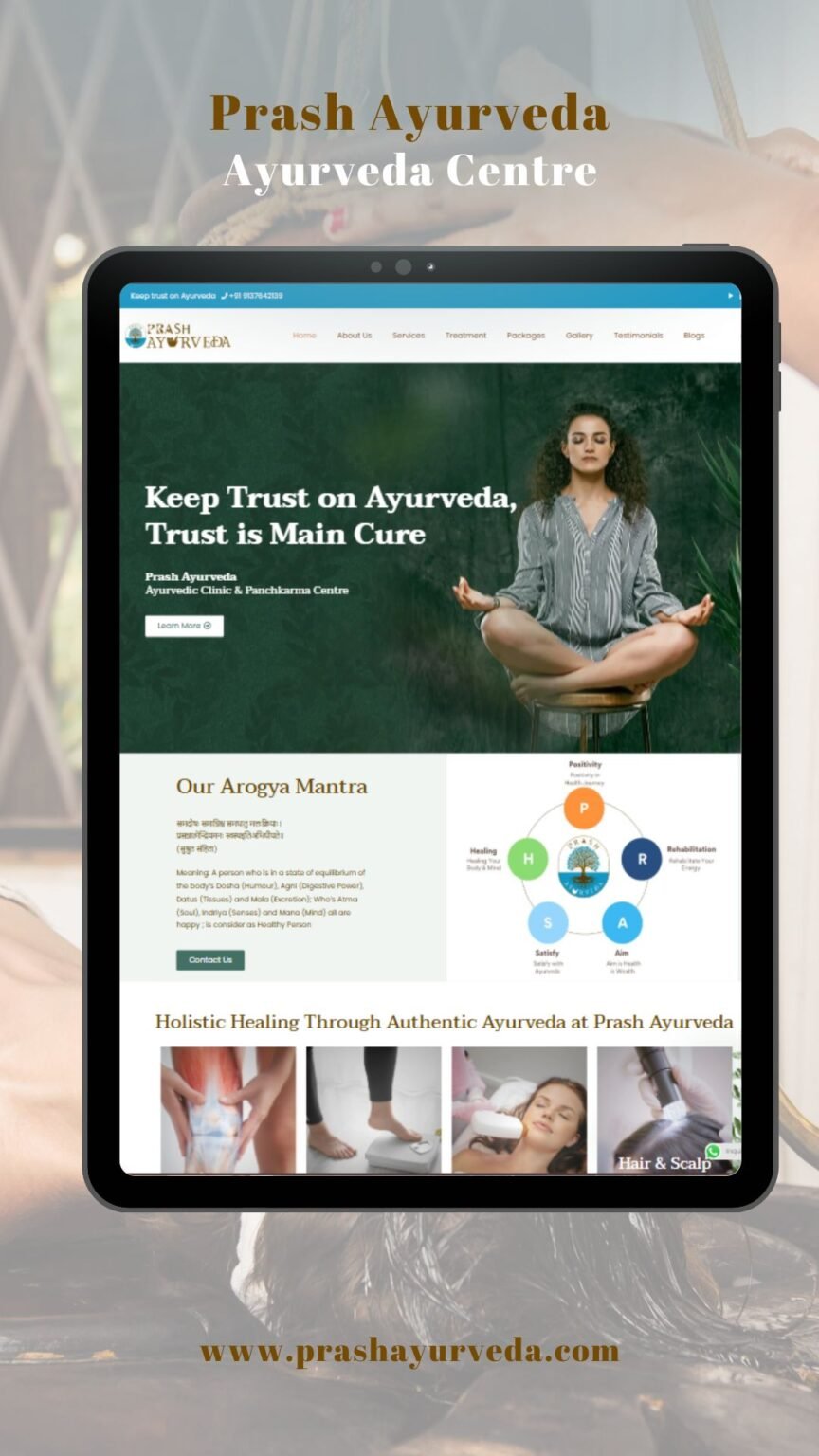 Prash Ayurveda | Website Design by Nestcraft Design